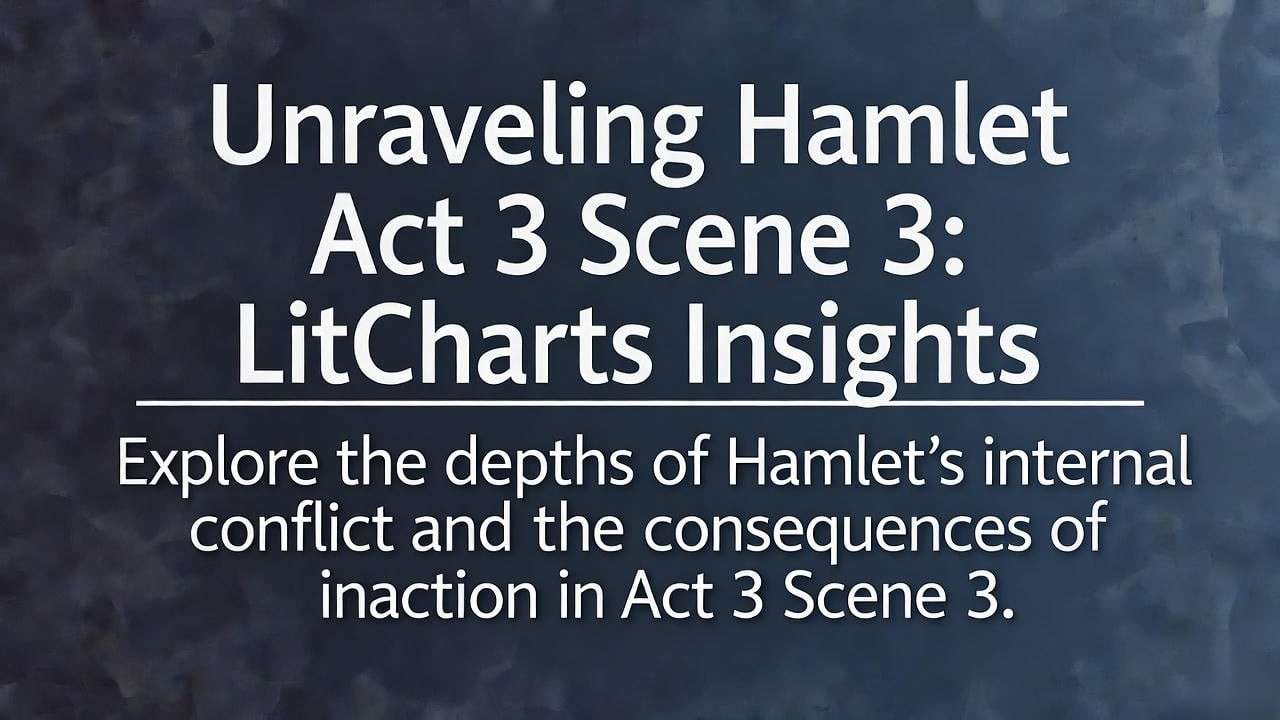 Unraveling hamlet act 3 scee 3 lite charts Insights