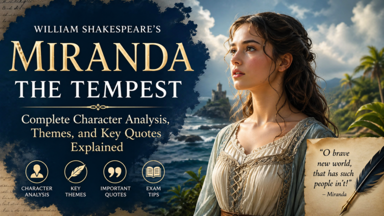 The Tempest Characters Analysis: Prospero, Miranda, Caliban.