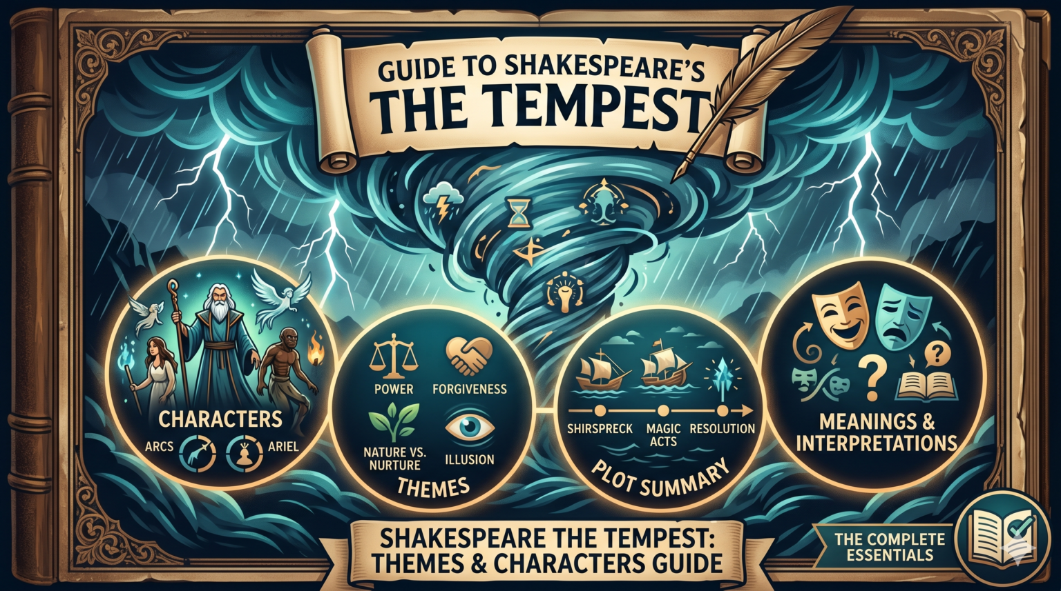 The Tempest Characters Analysis: Prospero, Miranda, Caliban.